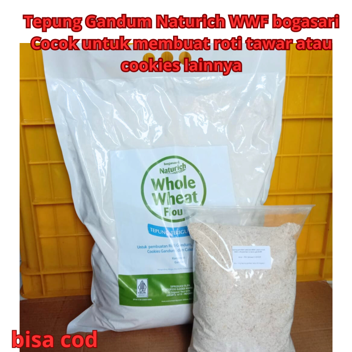 Tepung Gandum Naturich WWF bogasari Cocok untuk membuat roti tawar atau ...