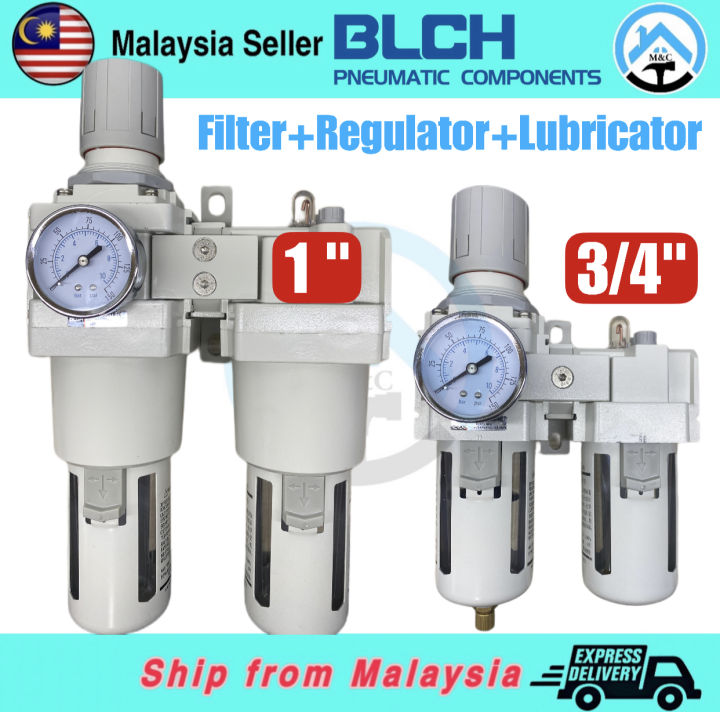 [ BLCH ] 3/4" 1" Filter Regulator Lubricator BAC4010 BAC5010 Pneumatic ...