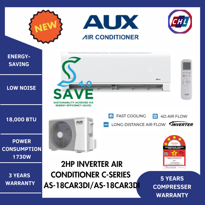 AUX 2HP INVERTER AIR CONDITIONER C-SERIES ASW-18CAR3DI - AUX WARRANTY ...