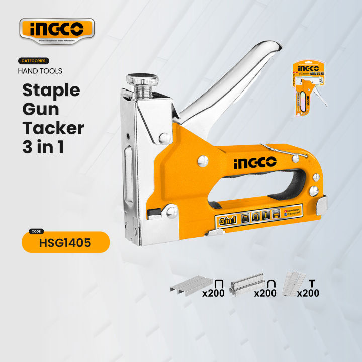 Ingco 3 in 1 Staple Gun Tacker for Furniture HSG1405 IHT | Lazada PH