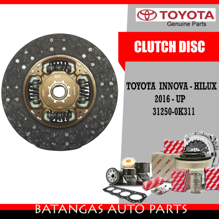 Original Toyota Clutch Disc for TOYOTA HILUX/ INNOVA 2016-UP PN: 31250-0K311 | Lazada PH