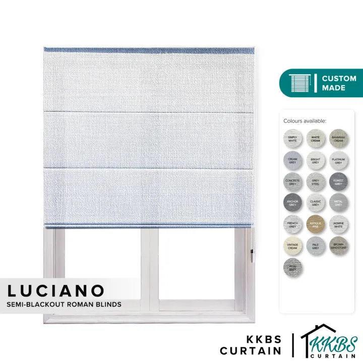 KKBS CURTAIN Luciano Bidai Roman Tempahan Semi Blackout (Luciano Semi ...