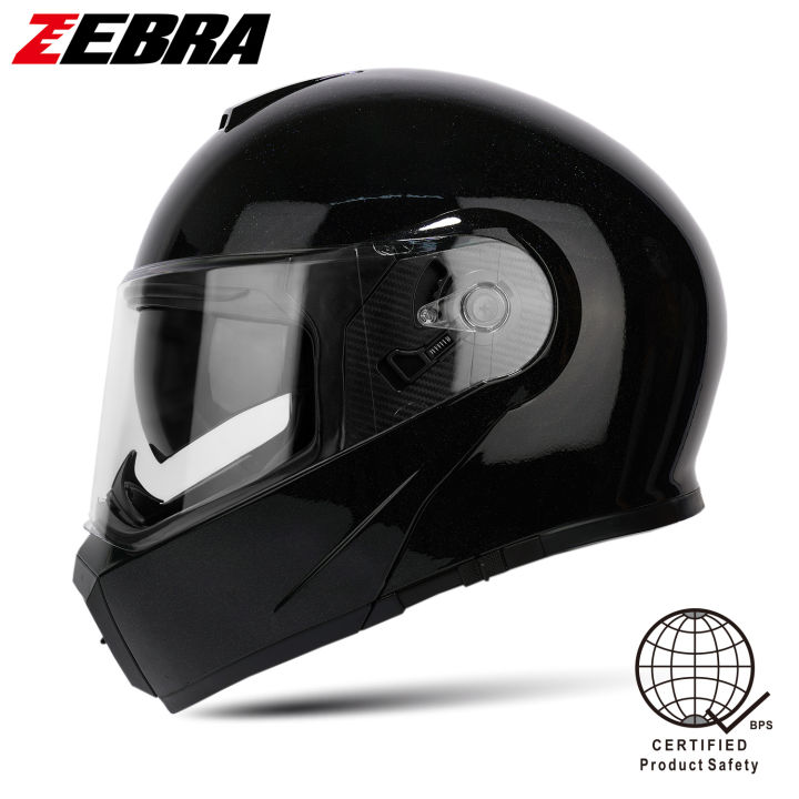 zebra ym 211 plain motorcycle Full face helmet original dual visor ...