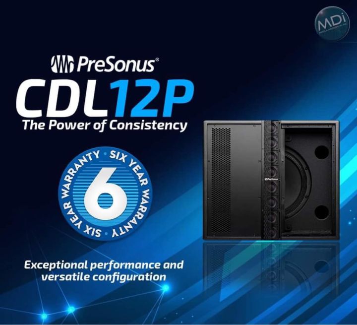 PreSonus CDL12P 2000W 8x2" & 12" Hybrid Point Source/Line Array ...