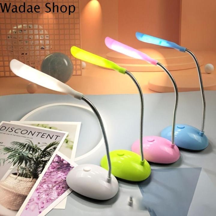 WADAE พับเก็บได้ โคมไฟตั้งโต๊ะแอลอีดี ใช้พลังงานแบตเตอรี่ แบบพกพาได้ ไฟ ...