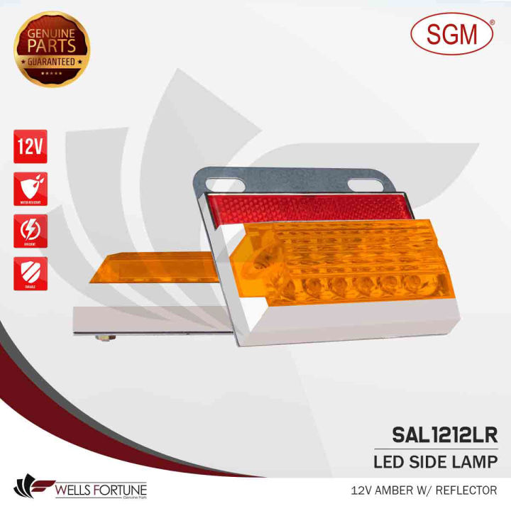 SGM LED SIDE MARKER LIGHT LED CLEARANCE LAMP WITH REFLECTOR SAL1212LR ...