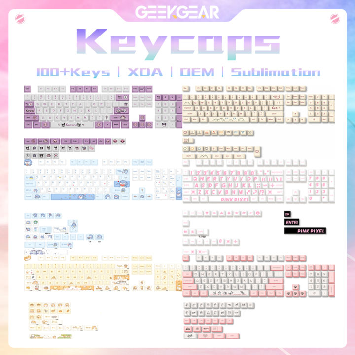 【DELIVER IN 3 DAYS】 ZIFRIEND 100+ Keys Theme Keycaps XDA / OEM Height ...