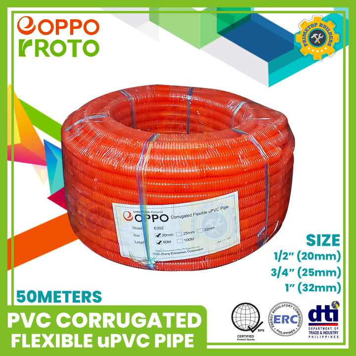 EOPPO/ROTO ELECTRICAL PVC ORANGE CORRUGATED FLEXIBLE uPVC HOSE ...