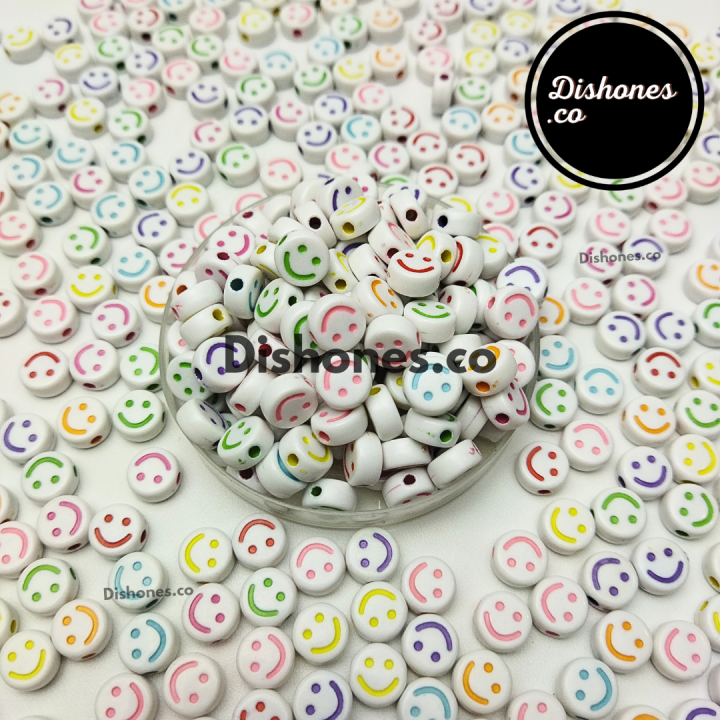 (100 PCS) Manik Bentuk Smile Kerajinan Tangan / Manik Bentuk Senyum ...