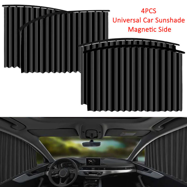 4PCS Universal Car Curtain Window SUV Sunshade For Windshield Sun ...