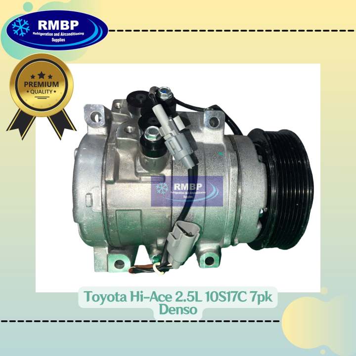 Automotive Aircon Compressor Toyota Hi-Ace D4D 2.5L 10S17C 7pk [Denso] | Lazada PH