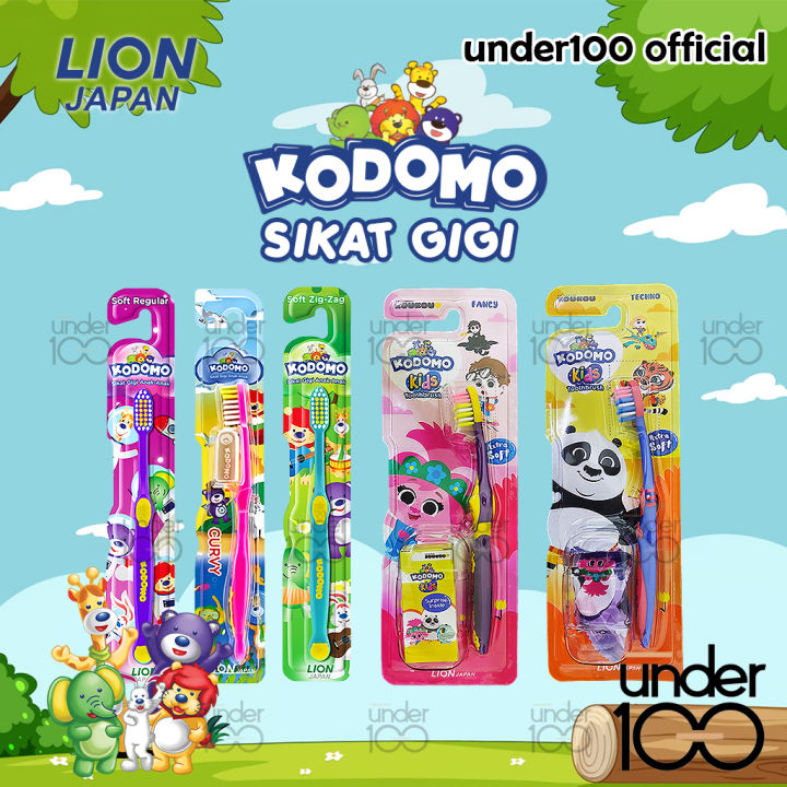 Kodomo Toothbrush | Sikat Gigi | Curvy | Soft Regular | Soft Zig-Zag | Fancy | Techno | Extra ...