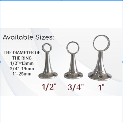 PER PCS!!! Chrome Curtain End Post , Curtain Center Post , Flange seat ...