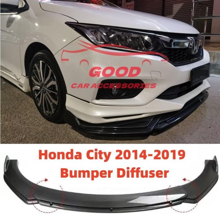 Honda City 2014-2019 Front Bumper Diffuser Double Lip Wrap Angle ...