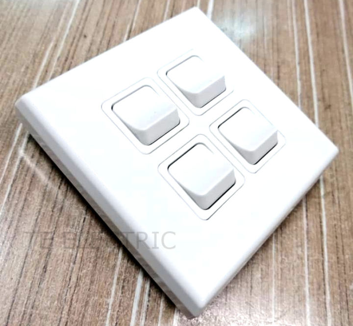 PDL 4 GANG 1 WAY SWITCH CLASSIC SQUARE TYPE FOUR GANG SWITCH MODULE ...