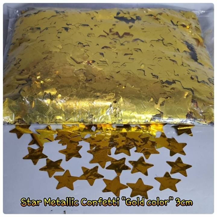 Star Confetti / เปเปอร์ชู๊ตรูปดาวสีทองแบบเงาขนาด 3 เซนติเมตร จำนวน 1 ...
