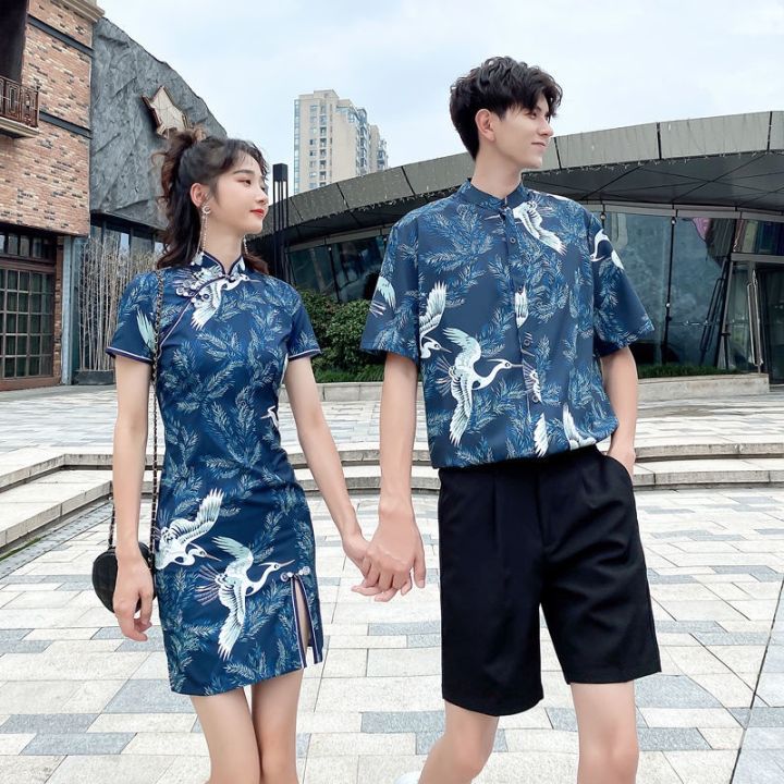 Ryn studio 2023 Chinese New Year Clothes Couple Cheongsam Vintage Red ...