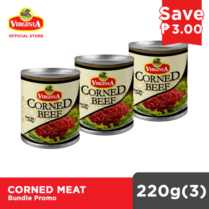 Virginia Corned Beef 220g x 3 EXPIRY: MARCH2025 | Lazada PH