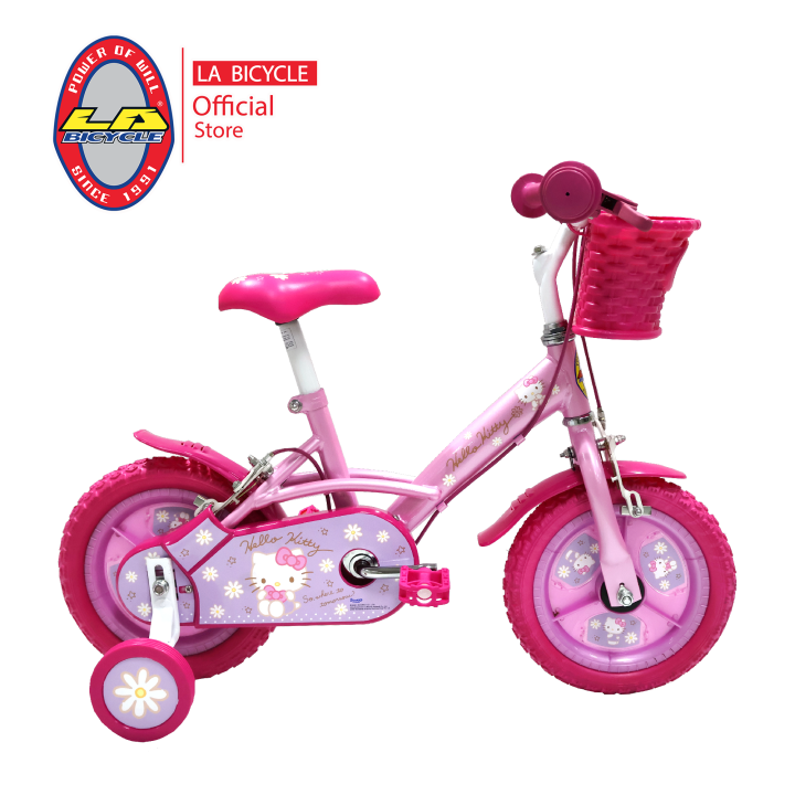 LA Bicycle จักรยานเด็ก รุ่น HELLO KITTY 12" PINK FLOWER | Lazada.co.th