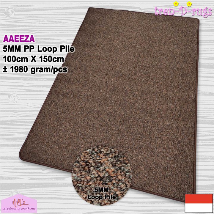 Karpet polypropylene polos lantai ruang tamu tidur permadani bulu ...