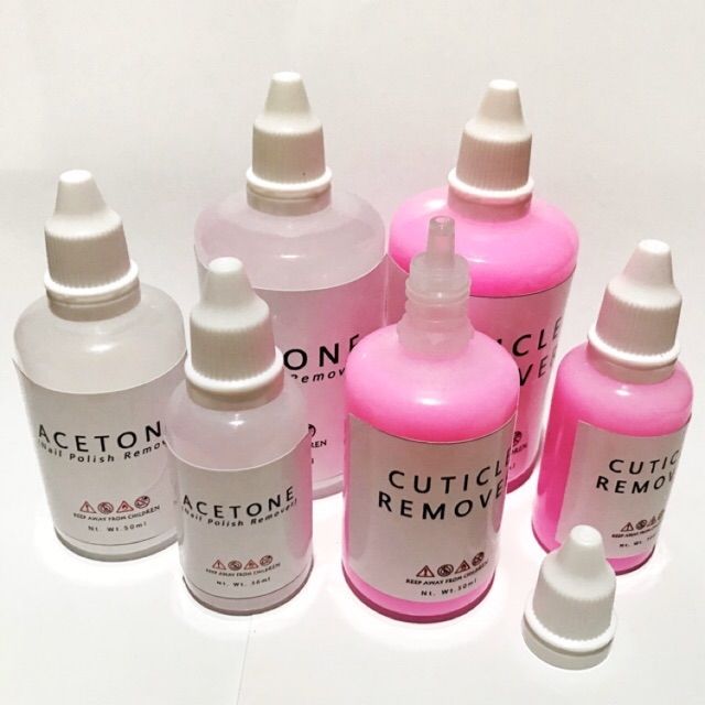 1 Bottle REFILL Acetone / Cuticle Remover Squeezable Bottle Dropper ...