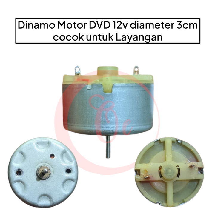 Dinamo Motor DVD DC 12v diameter 3cm cocok untuk Generator Lampu ...