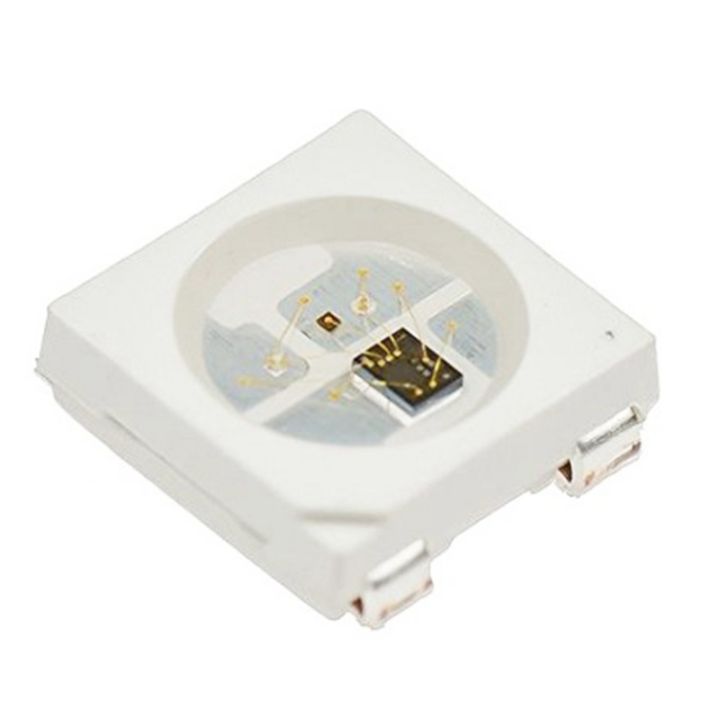 100PCS WS2812B RGB LED Chip 5050SMD White PCB WS2812 Individually ...