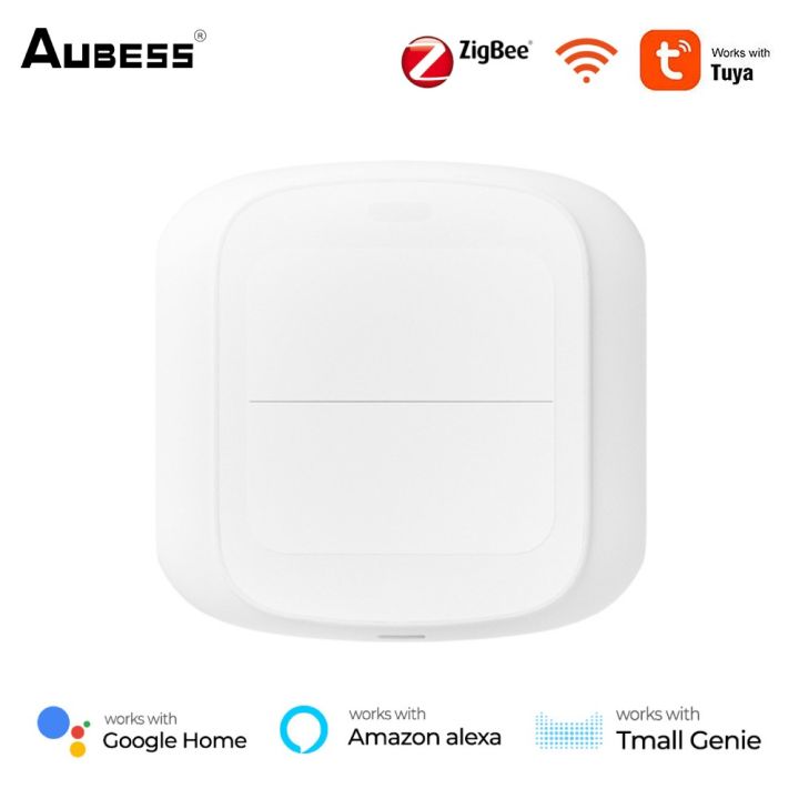 Aubess Tuya WiFi/ZigBee Switch Push Button 2 Gang Smart Life Tuya APP ...