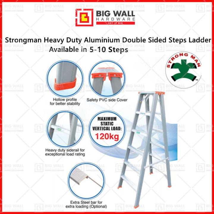 Strongman Heavy Duty Aluminium Double Sided 5 6 7 8 9 10 DSHD Steps ...