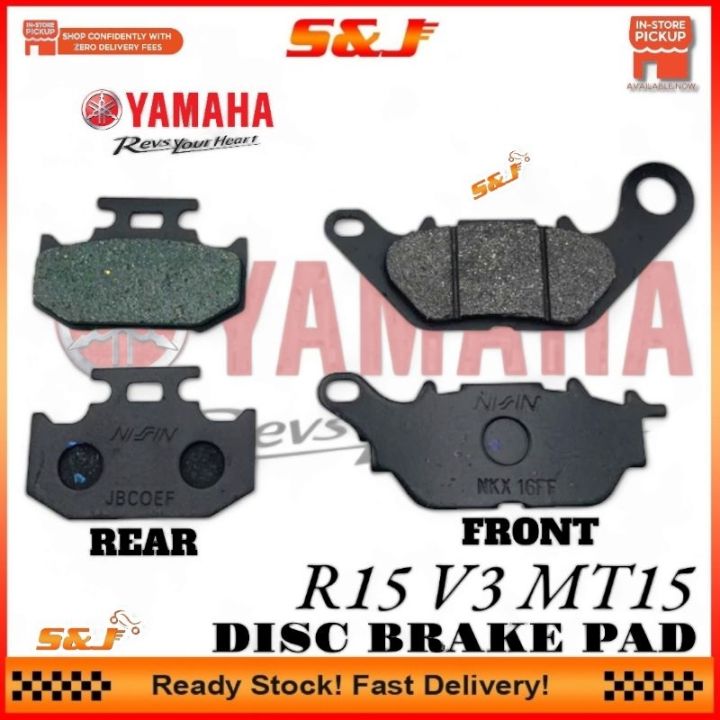 YAMAHA R15 V3 MT15 FRONT REAR DISC BRAKE PAD DISC PAD BRAKE PAD DISK ...