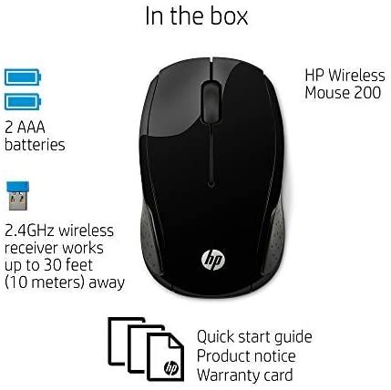 HP 150 200 X6W31PT Optical Sensor Wireless Mouse - Black | Lazada