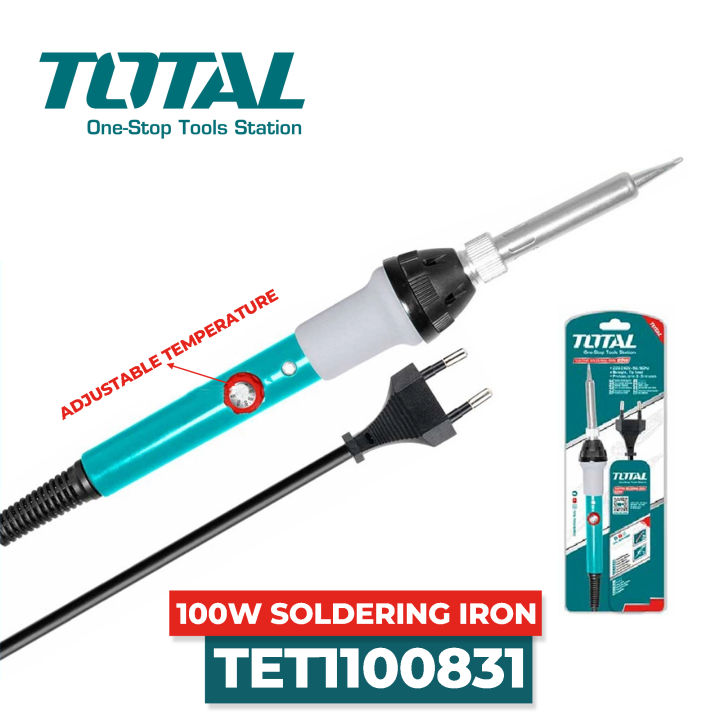 TOTAL 100W Electric Soldering Iron with Adjustable Temperature ...