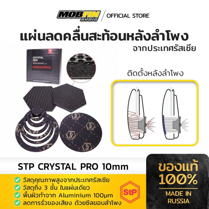 แผ่นแดมป์ติดรถยนต์ STP CYSTAL PRO จากประเทศรัสเซีย เพียงแดมป์หลังลำโพง ...