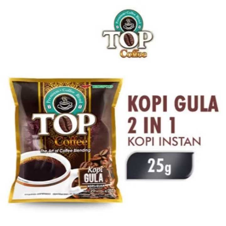 TOP KOPI Gula 2in1 Top Coffee Renceng 15 sachet | Lazada Indonesia