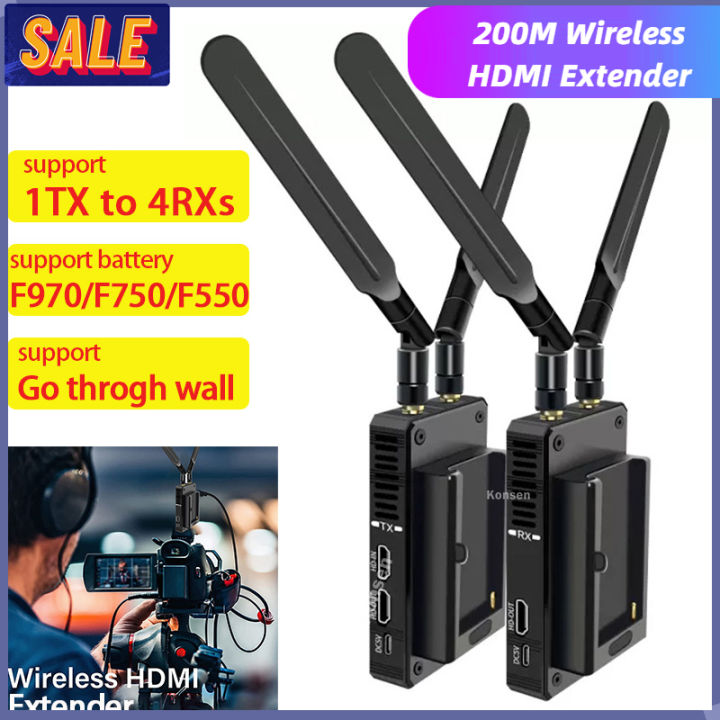 200M Wireless HDMI Extender Video Image Transmitter Receiver HDMI ...