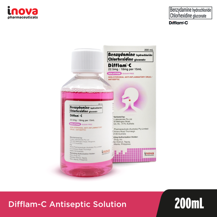 Difflam-C Antiseptic Solution 200ml | Lazada PH