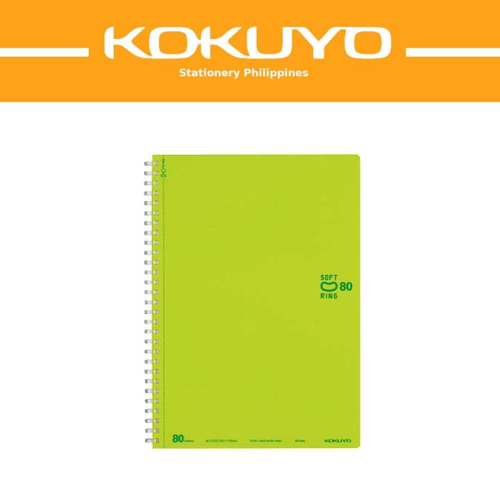 Kokuyo SU-SV308BT-LG Soft Ring Notebook , 80 Sheets, B5, Light Green ...
