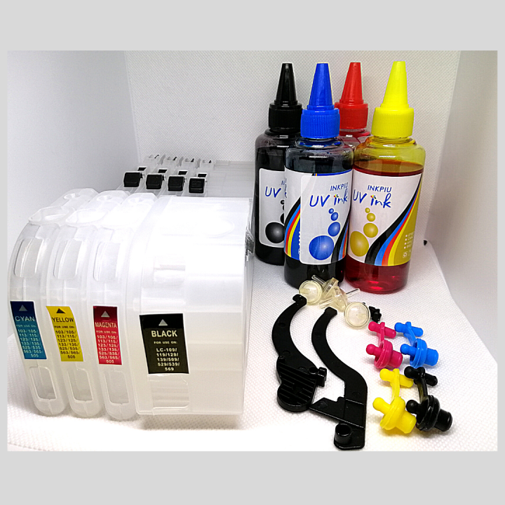 REFILLABLE INK CARTRIDGE LC595 COMPATIBLE WITH BROTHER J3720, J3520 W ...
