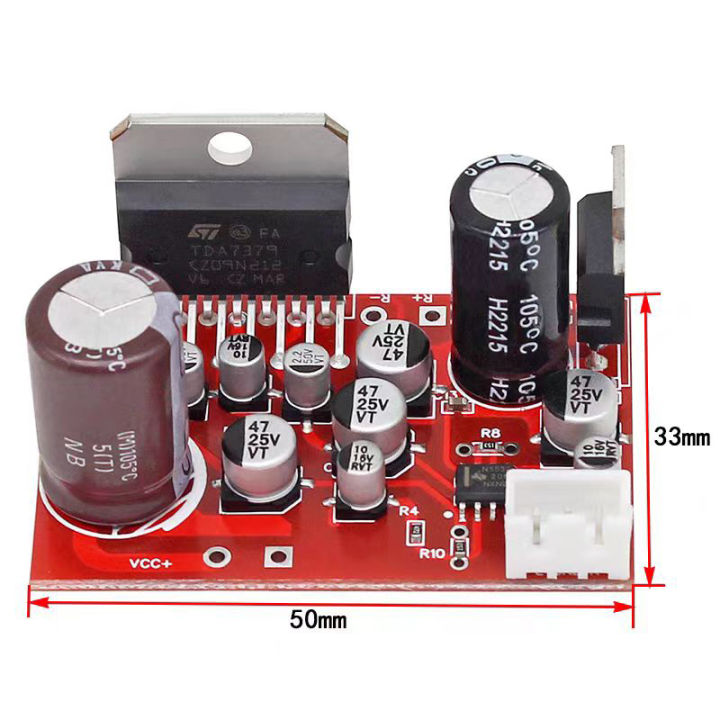 1PCS DC 12V TDA7379 38W+38W Stereo Amplifier Board w/ AD828 Preamp ...