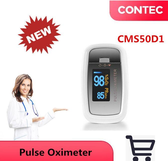 CONTEC CMS50D1 Finger Pulse Oximeter Blood Oxygen Saturation Pulse Rate Monitor Heart Rate ...
