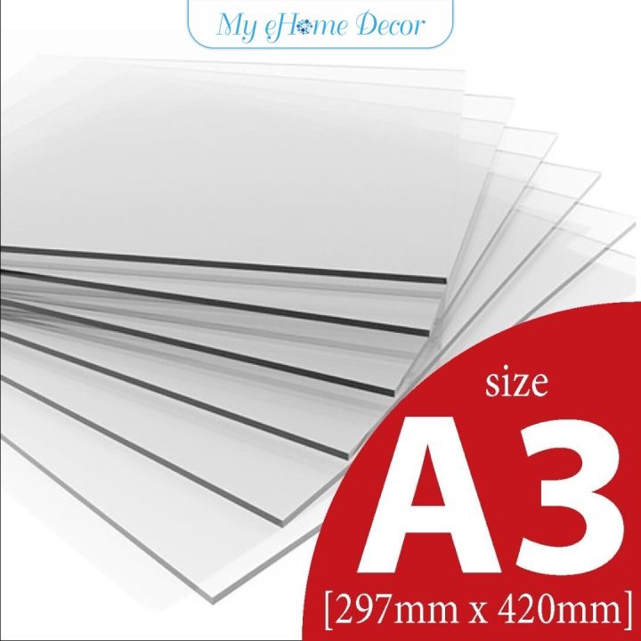 *Size A3* Arcylic Sheet/Papan Perspek/亞克力板-Grade AA | Lazada