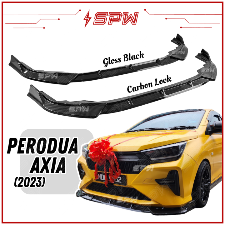 Perodua Axia (2023-2024) Front Lip Front Diffuser Front Bumper Lip ...
