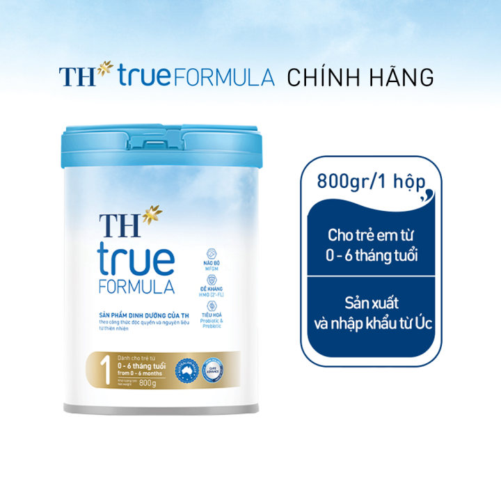 Hộp sản phẩm dinh dưỡng công thức TH true FORMULA 1 cho trẻ từ 0 đến 6 ...