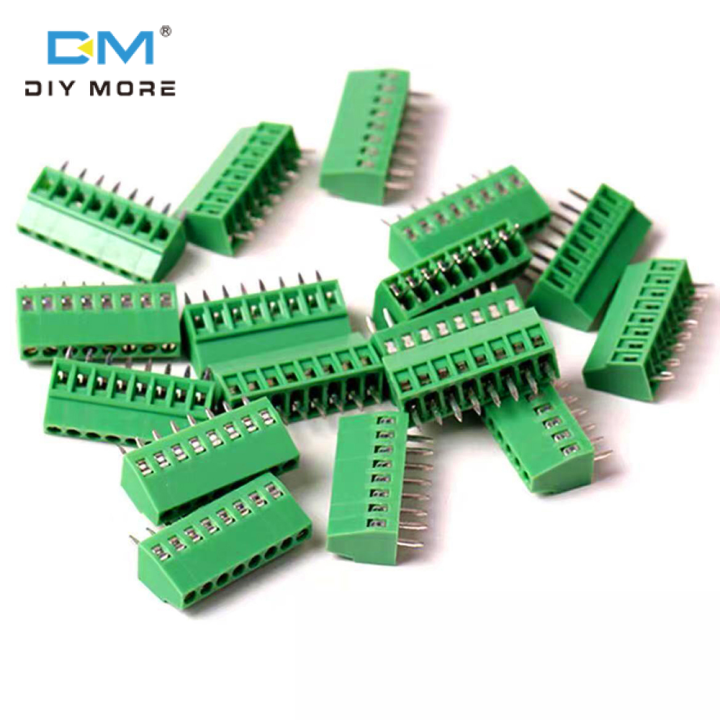 Diymore 10pcs 2 54mm 0 1nm Pcb Mount Screw Terminal Block Connector 2p