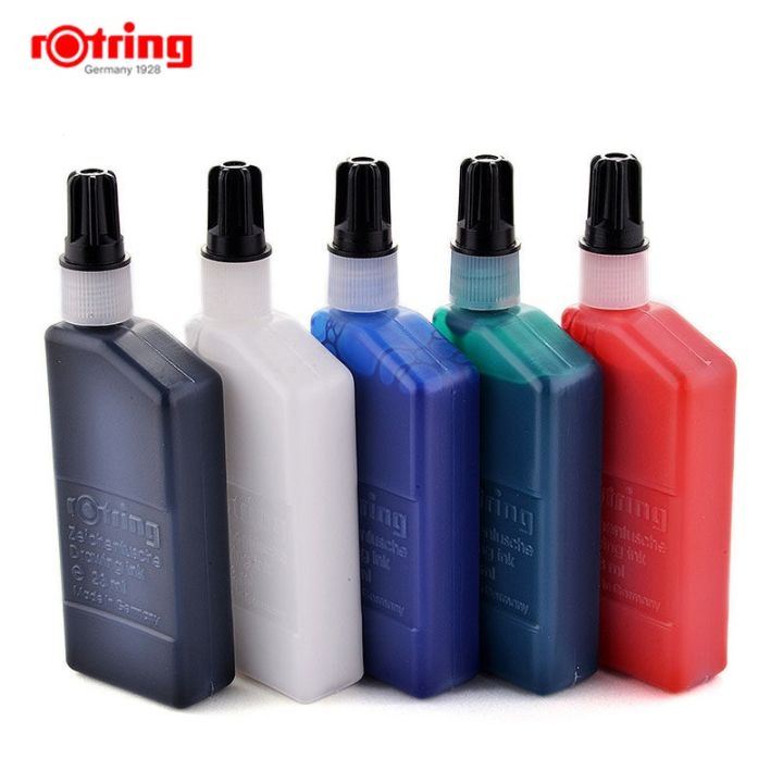 Rotring drawing ink black/white/red/green/blue color 23ml/bottle ...
