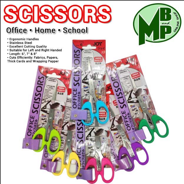 JOY High Quality Stainless Steel Scissors - Size 8"/7"/ 6" (Gunting ...