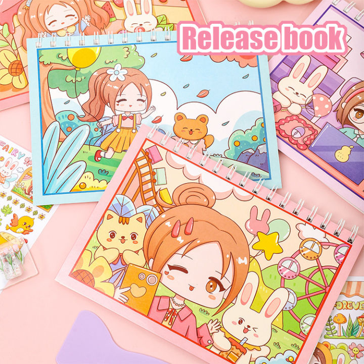 A5 koleksi stiker lepas dan tempel sticker mudah 40 halaman Release ...