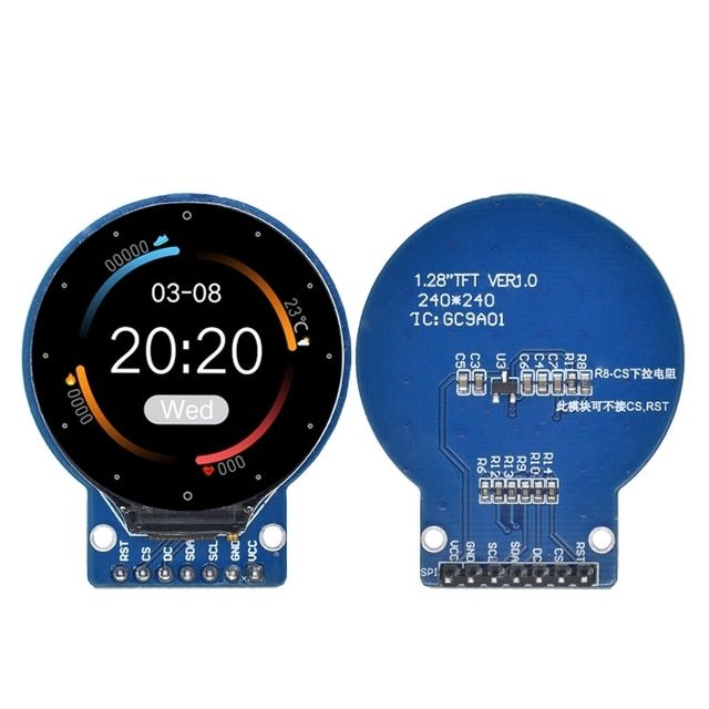 TFT Display 1.28 Inch TFT LCD Display Module Round RGB 240*240 GC9A01 ...