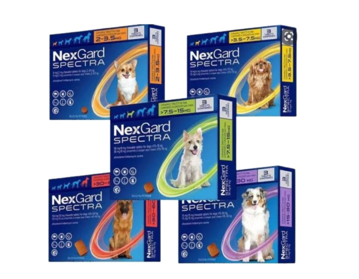 NEXGARD SPECTRA AND NEXGARD 1 BOX 3 TABLETS for Dogs and Puppies ...