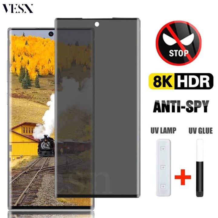 Kính cường lực chống nhìn trộm full màn hình keo UV cho VIVO V50 V50E V40 V30 V30E V29 V27 V25 ...